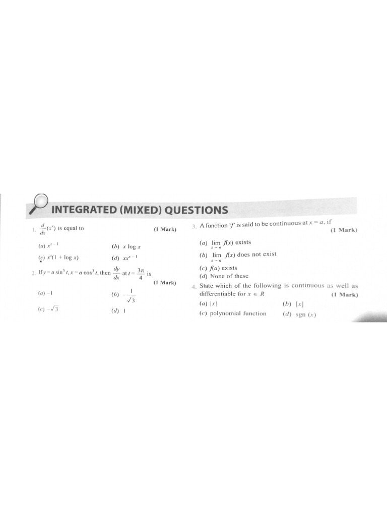 Mathematics Holiday Homework of Class - 12th | PDF