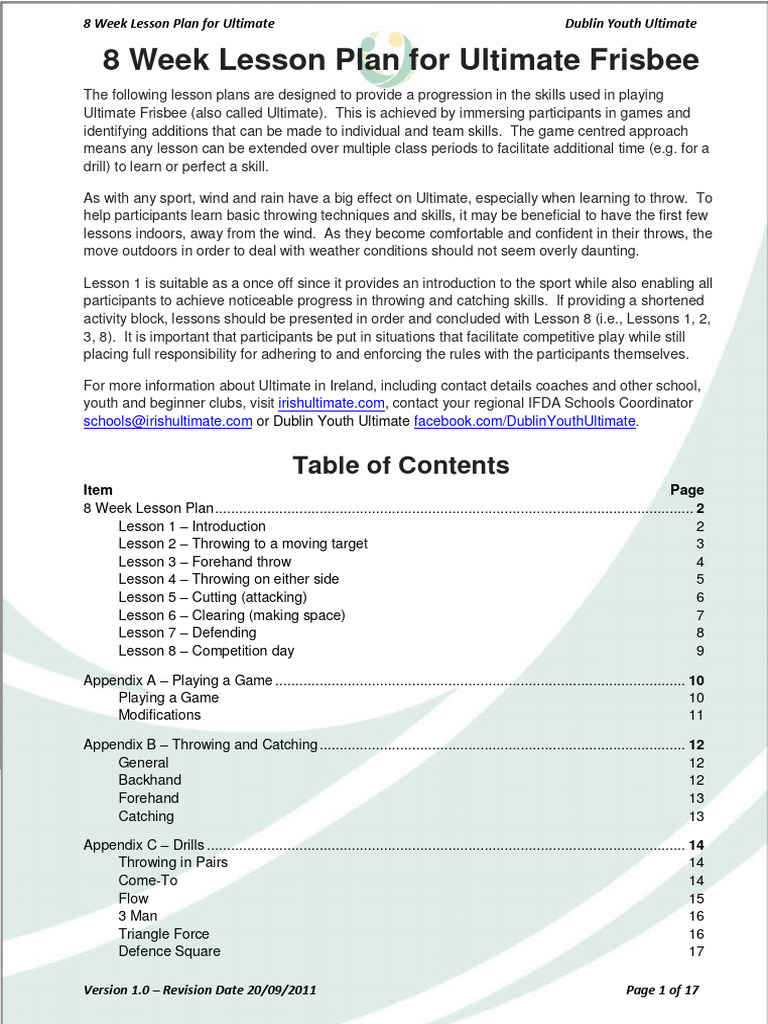 8 Week Set of Lesson Plans | PDF