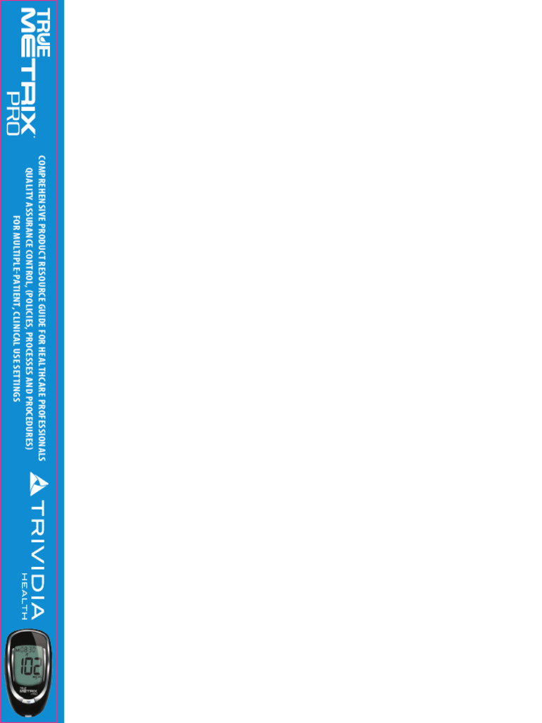 True Metrix Training Resource | PDF | Glucose | Disinfectant