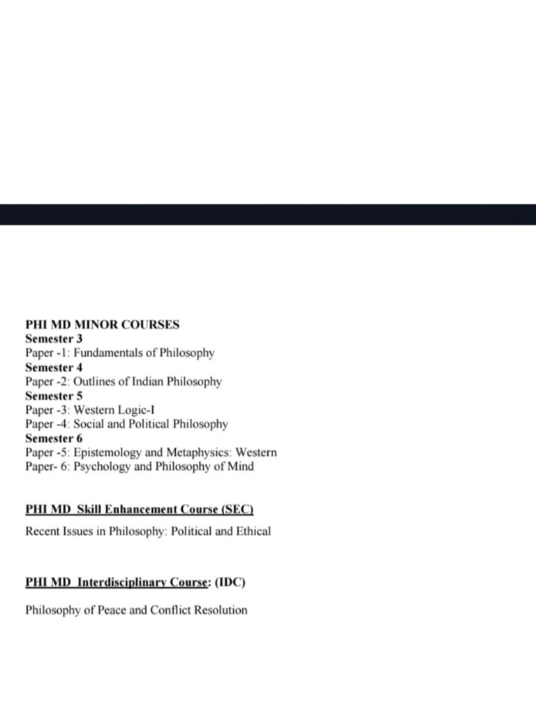 Semester 4 (Minor Philosophy) | PDF