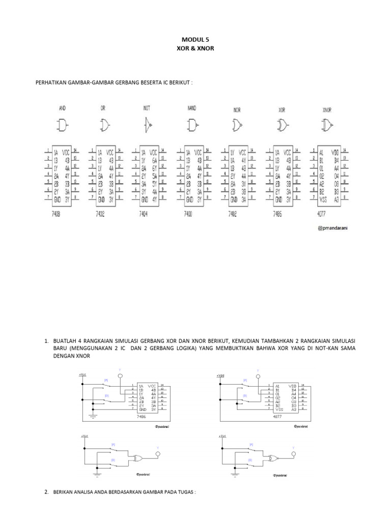 Pertemuan 5 Modul 5 Xor-Xnor | PDF