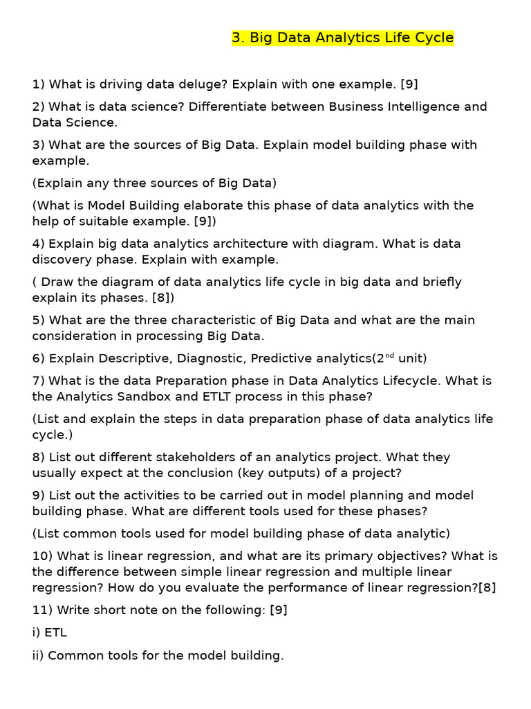 Big Data Analytics Life Cycle | PDF
