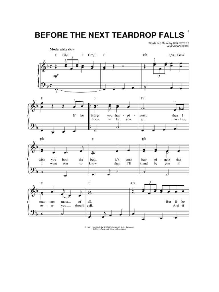 Before The Next Teardrops Falls | PDF