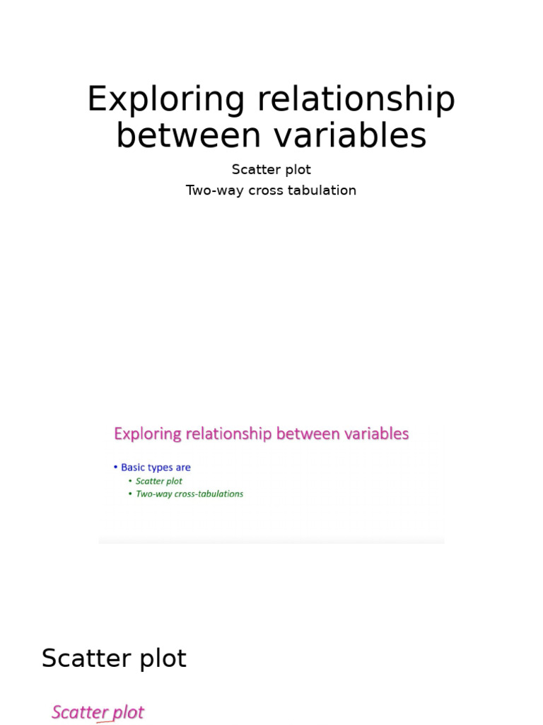 Relationship Between Variables | PDF