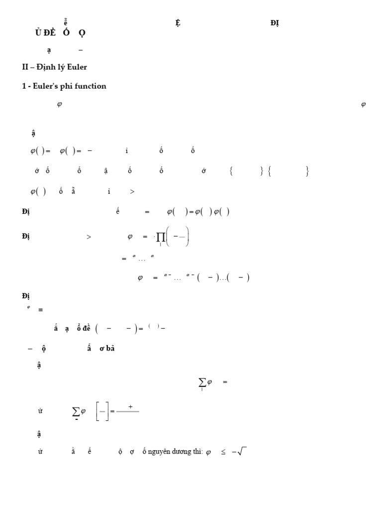 Phi Hàm Euler | PDF