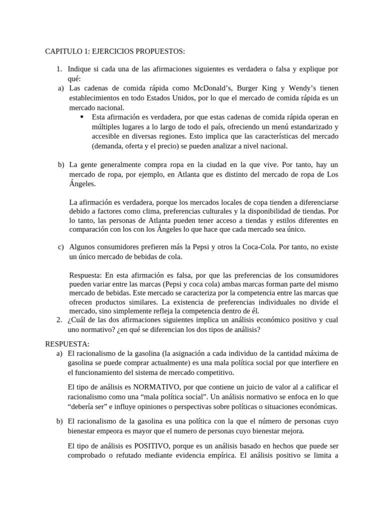 Capitulo 1 Micro | PDF | Oferta y demanda | Mercado (economía)