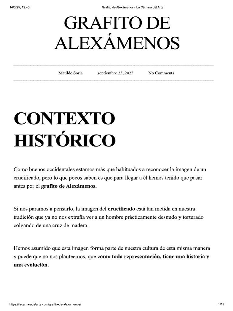 Grafito de Alexámenos | PDF