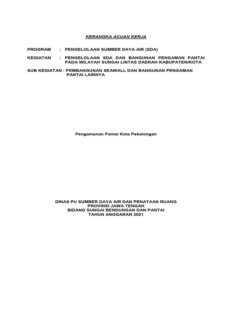 Dokumen Lelang Pengaman Pantai PKL | PDF