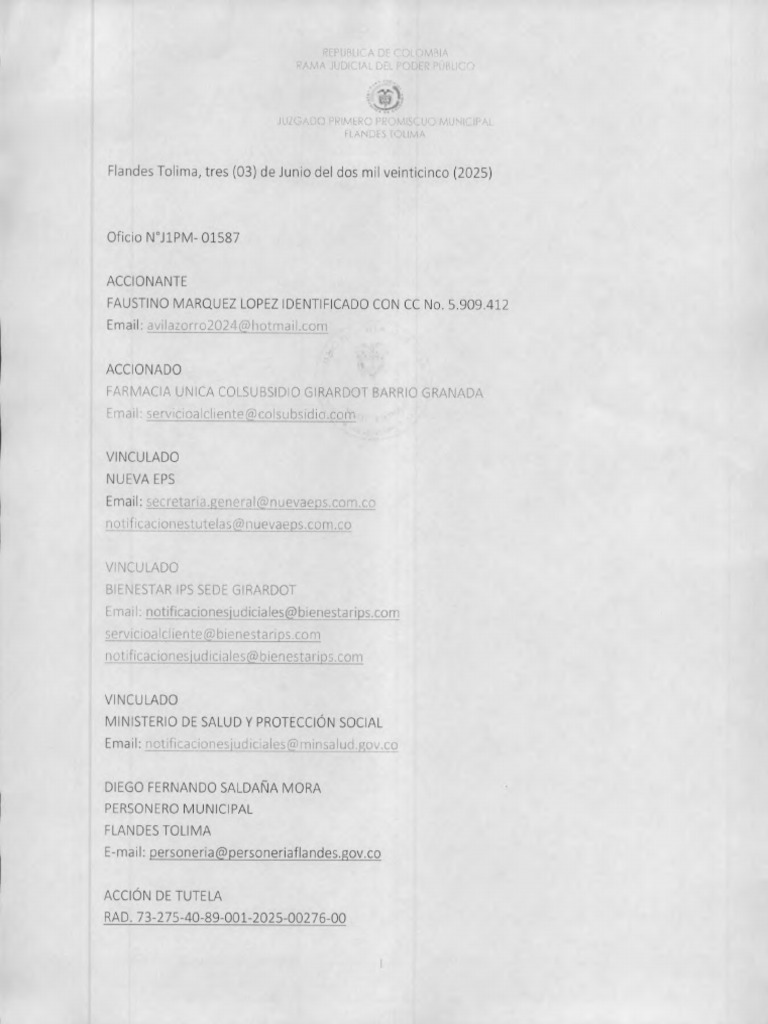 014 Oficio 01587 Fallo | PDF