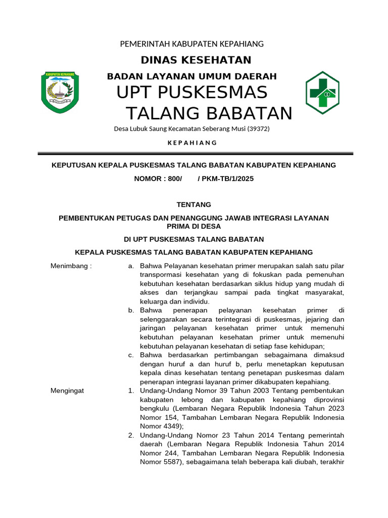 SK Klaster Ilp 2025 TLB Fix | PDF