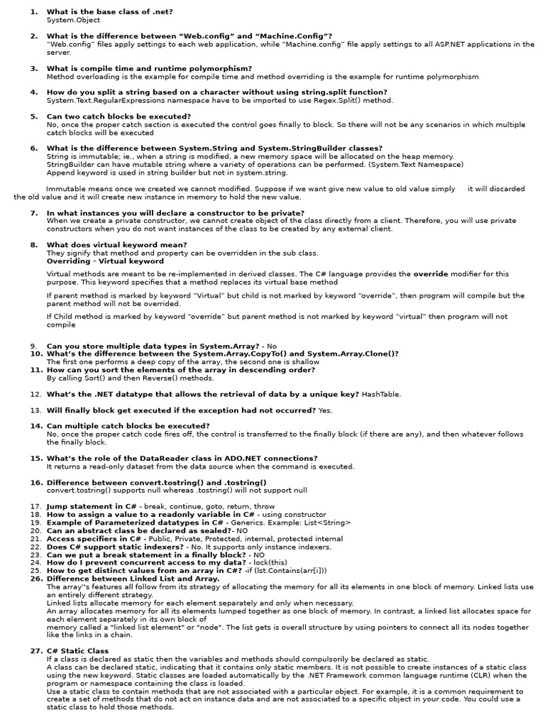 C# | PDF | Class (Computer Programming) | Inheritance (Object Oriented ...