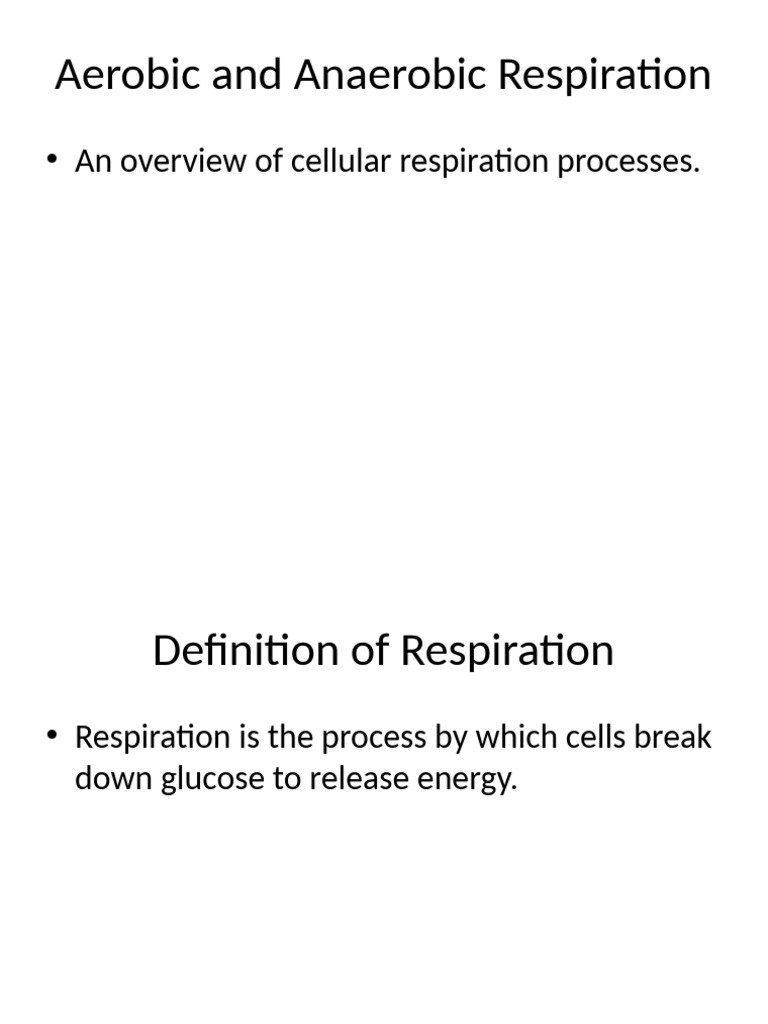 Aerobic vs Anaerobic Respiration Table | PDF