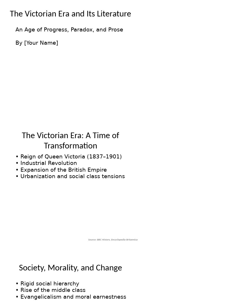 Victorian Era Literature Presentation | PDF | Victorian Literature ...