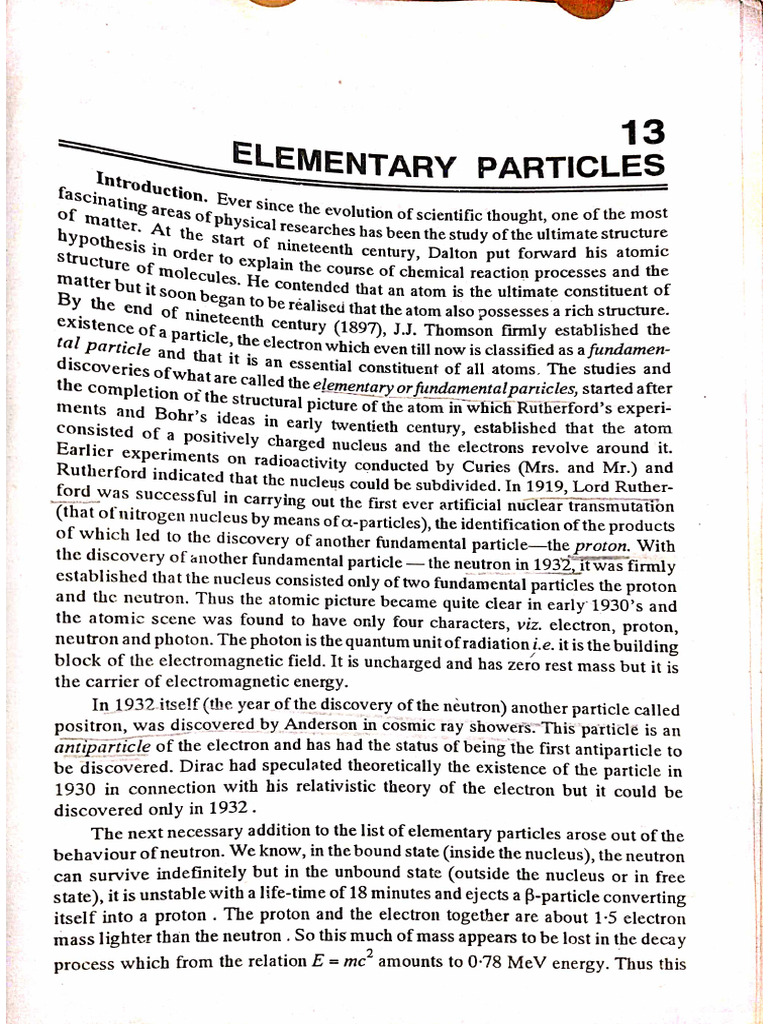 Elementary Particles | PDF