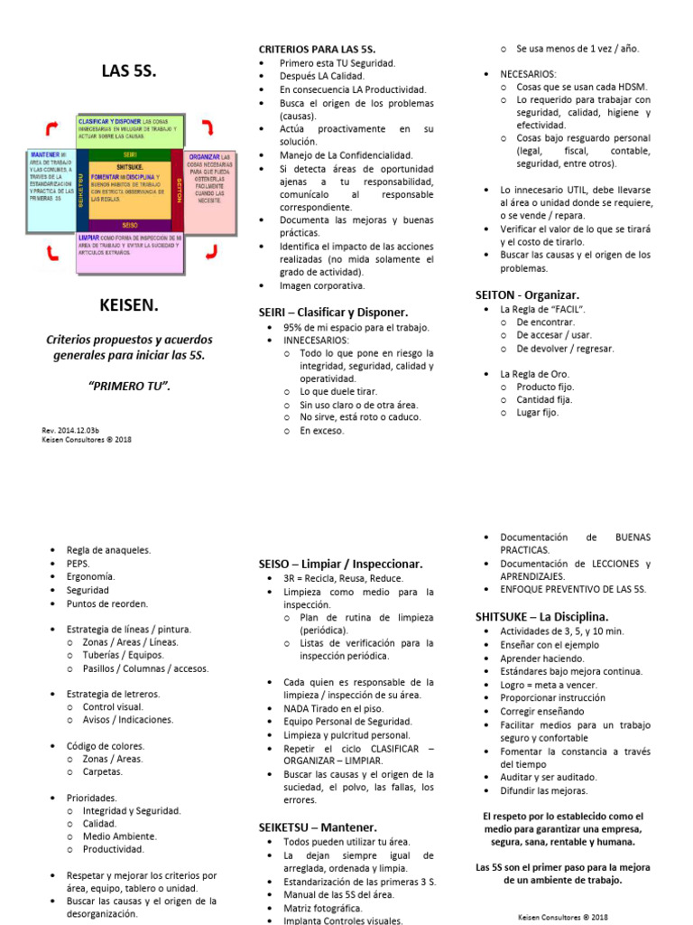 Implementación de las 5S Mini | PDF