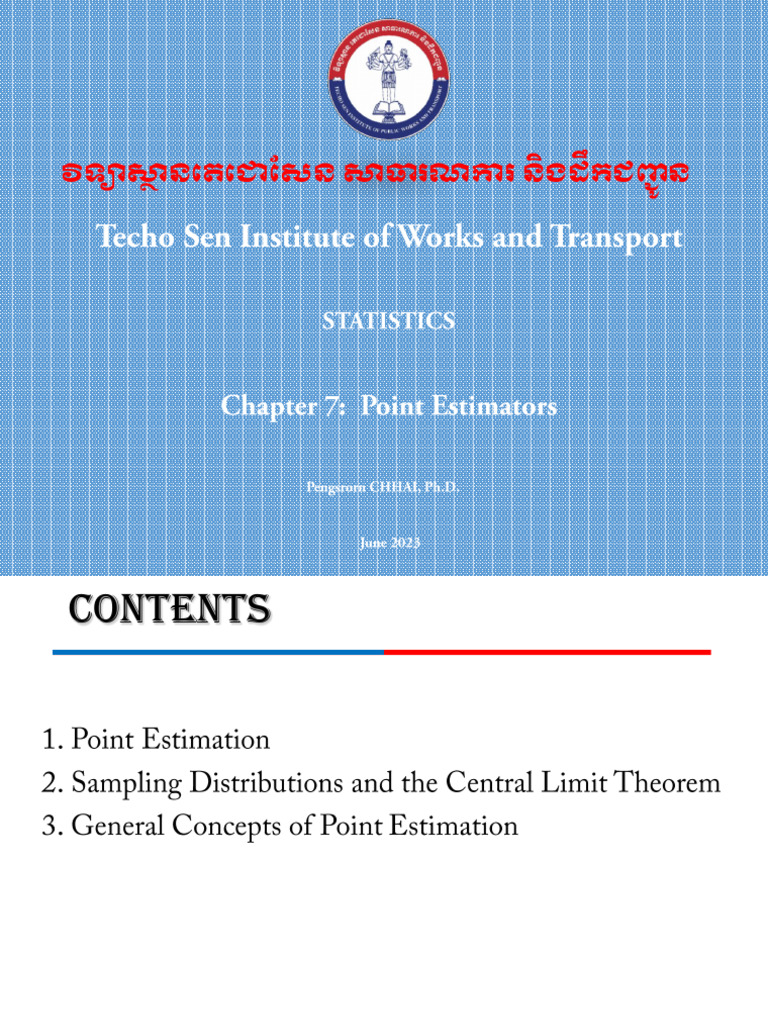 07 Chapter 7 Point Estimation | PDF | Estimator | Statistics