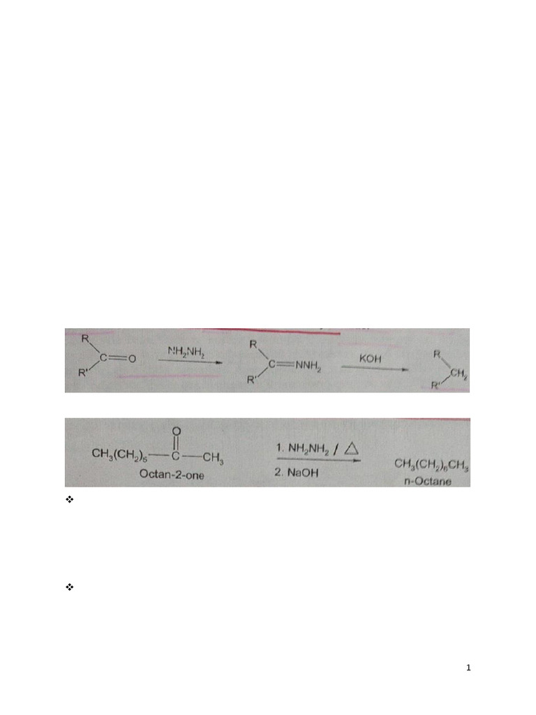Dakin and Wolff Kishner Reactions Explained | PDF | Chemical Substances ...