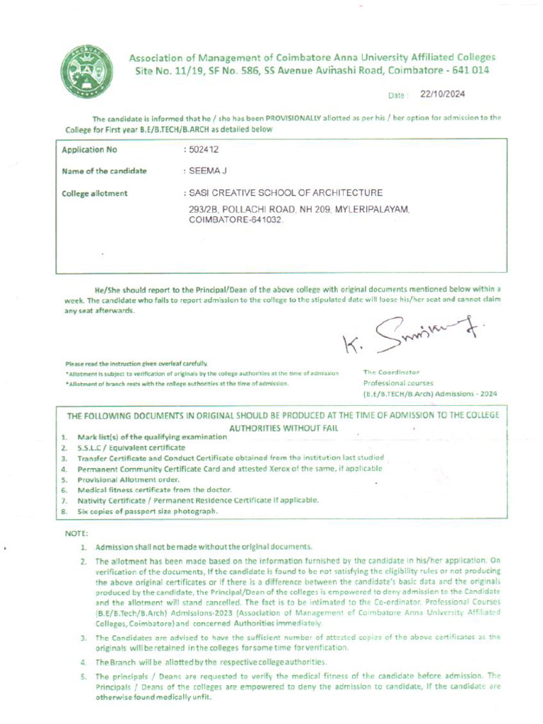 Allotment Order | PDF