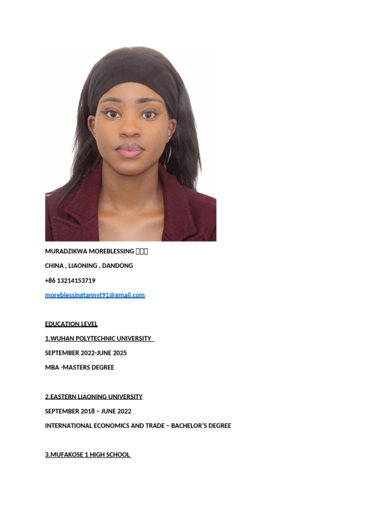 Mufakose 1 High School Graduate Profile | PDF