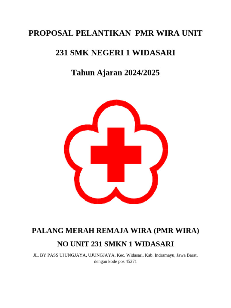 Proposal Pelantikan PMR Wira 231 | PDF