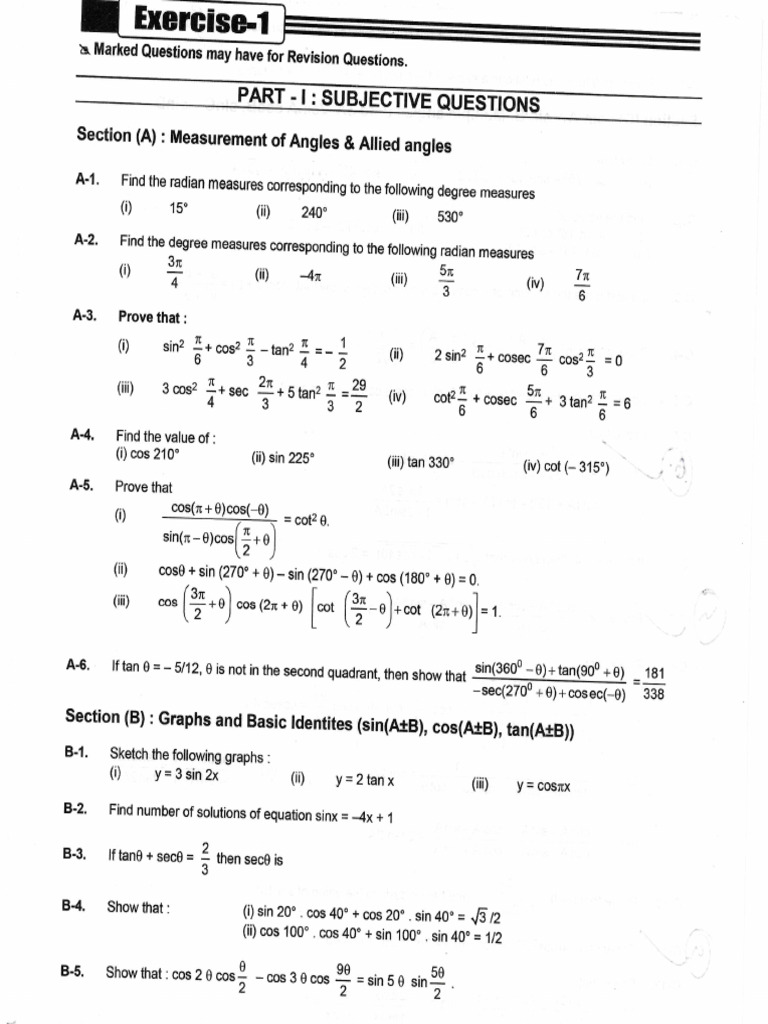 TrigonometrIc Ratios, Identities and Equations | PDF