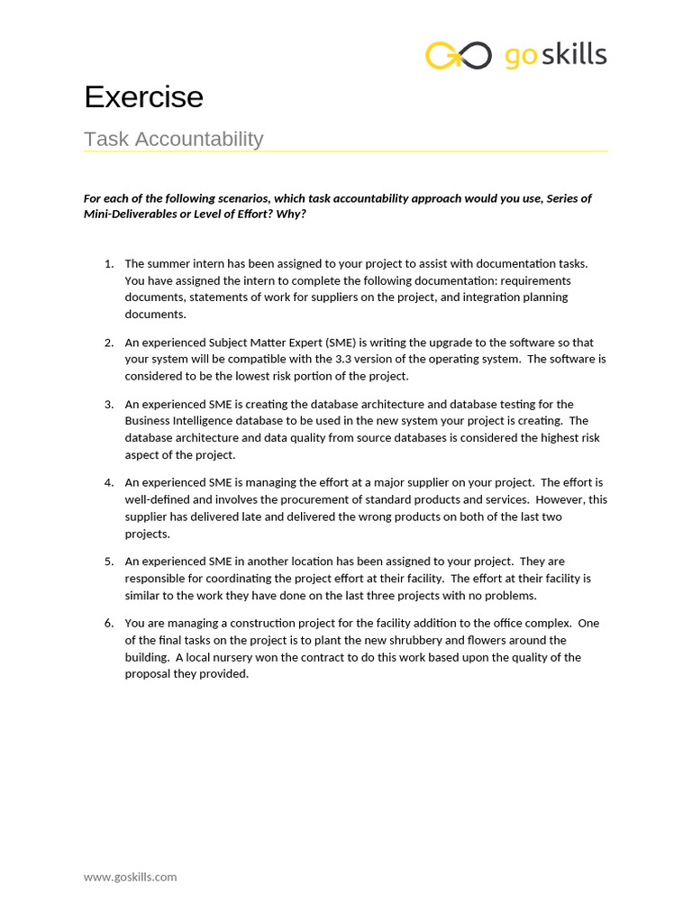 Task Accountability | PDF