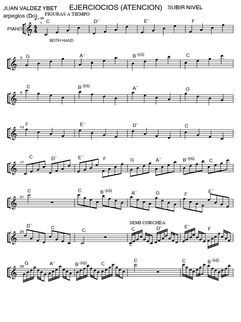 Arpegio (Atiempo) Do (Piano) ! | PDF