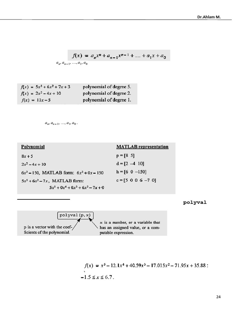 حاسبات 2 | PDF | Polynomial | Errors And Residuals