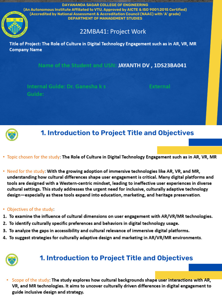 Project Internal Evaluation | PDF | Augmented Reality | Virtual Reality