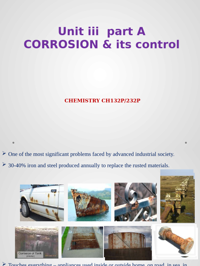 Understanding Corrosion Types and Control | PDF | Corrosion | Anode