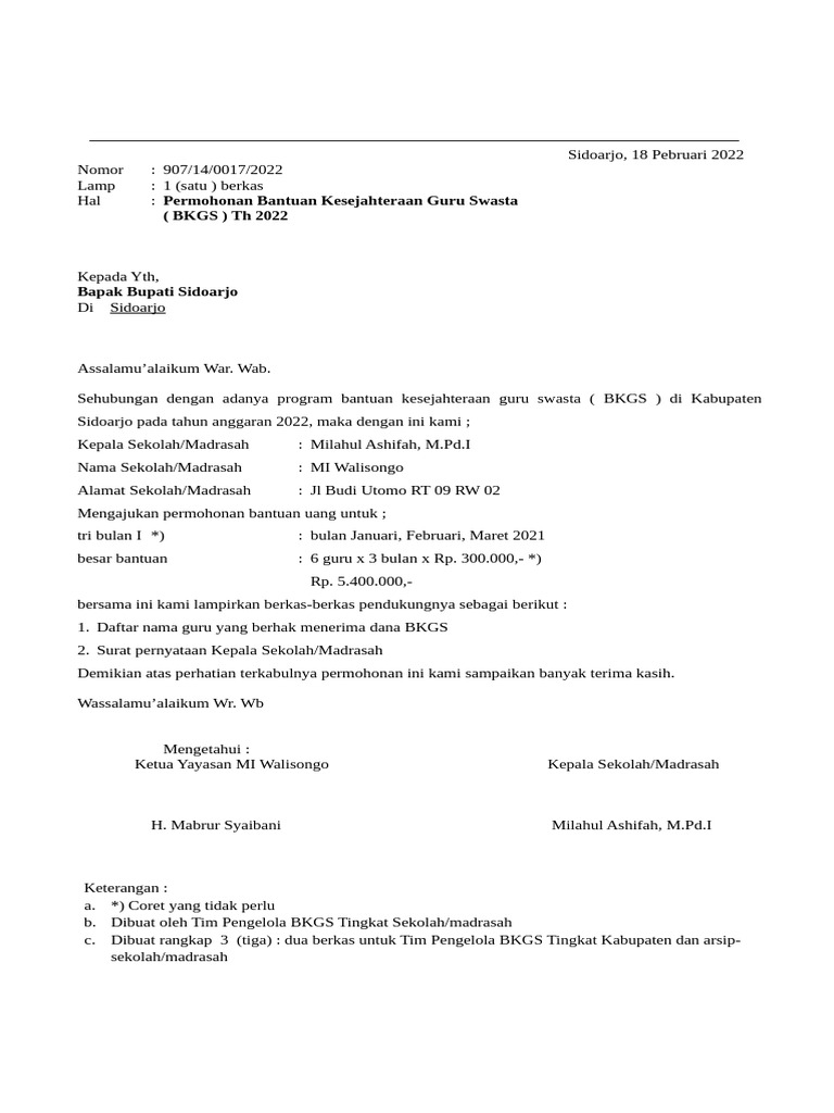 Tingkat SD-SMP Form 1 & 3 Pengajuan 2021 | PDF