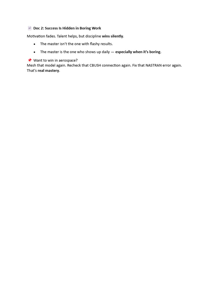 Success Is Hidden in Boring Work | PDF