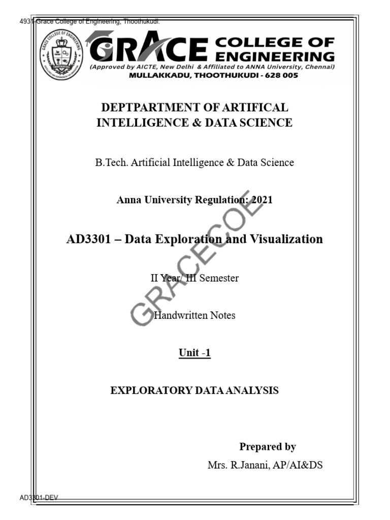 Iii Aids Ad3301 Dev Unit1 | PDF | Computing | Information Technology