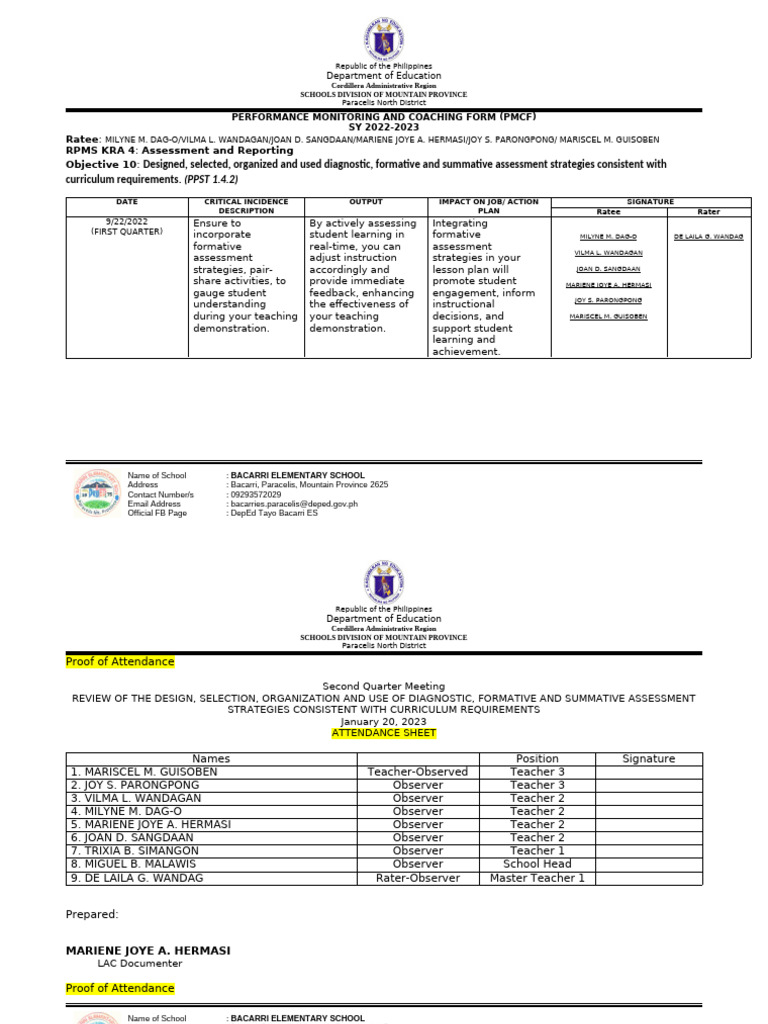 Pmcf for Objective 2 | PDF | Learning