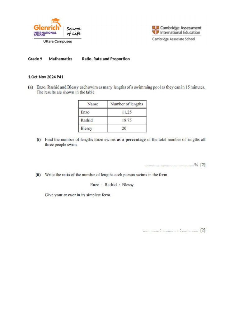 Ratio and Map Scale | PDF