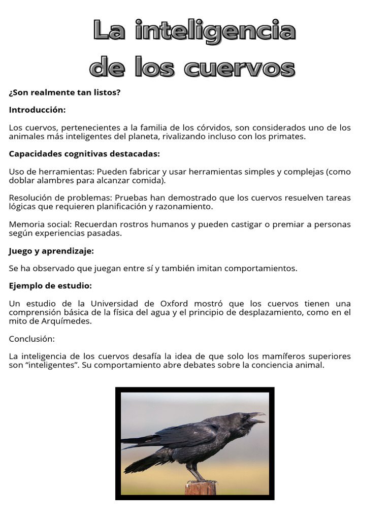 La Inteligencia de Los Cuervos | PDF