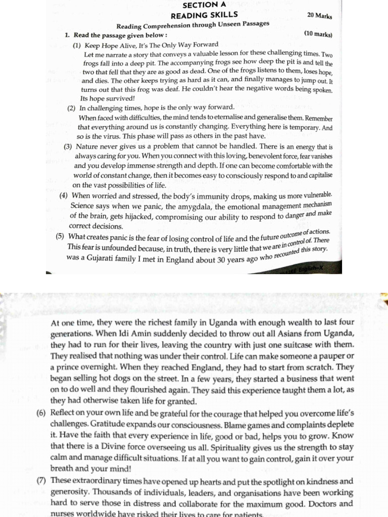 Unseen Passages | PDF