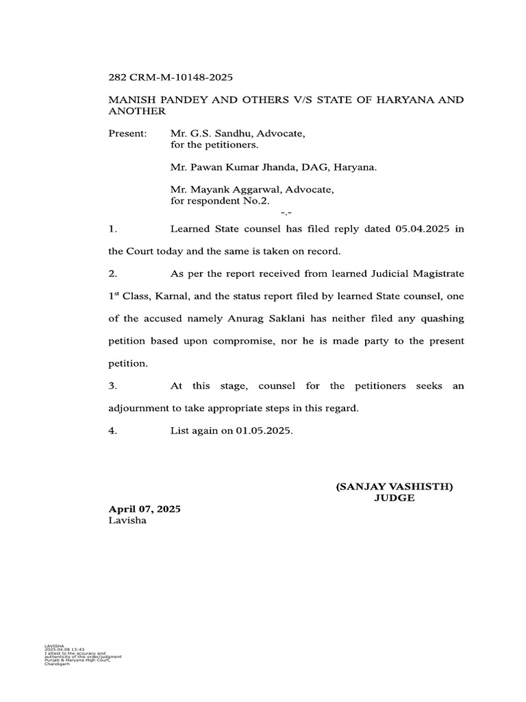 CRM-M 10148 2025 07 04 2025 Interim Order | PDF