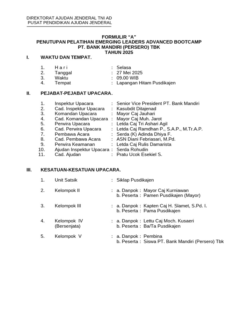 Tupdik Bank Mandiri 27 Mei 2025 | PDF