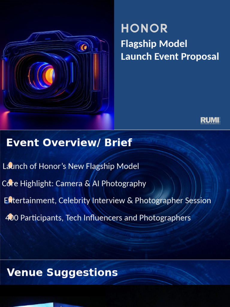 HONOR - Flagship Model Hanset Launch Event Proposal | PDF | Camera ...