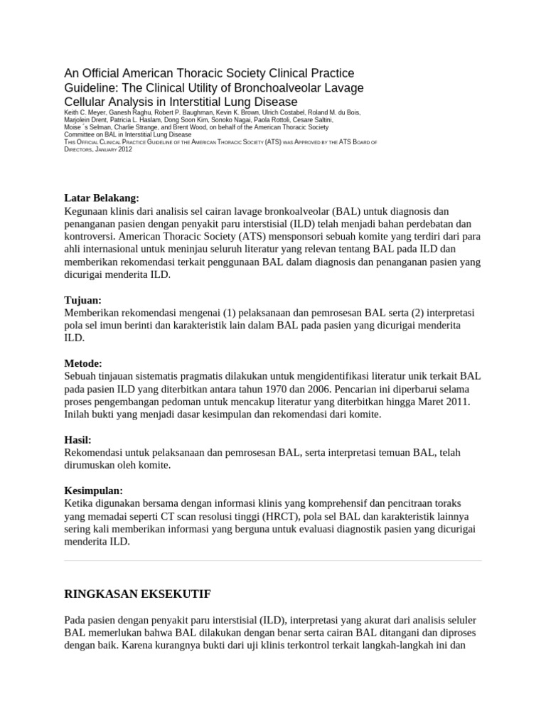 An Official American Thoracic Society Clinical Practice | PDF