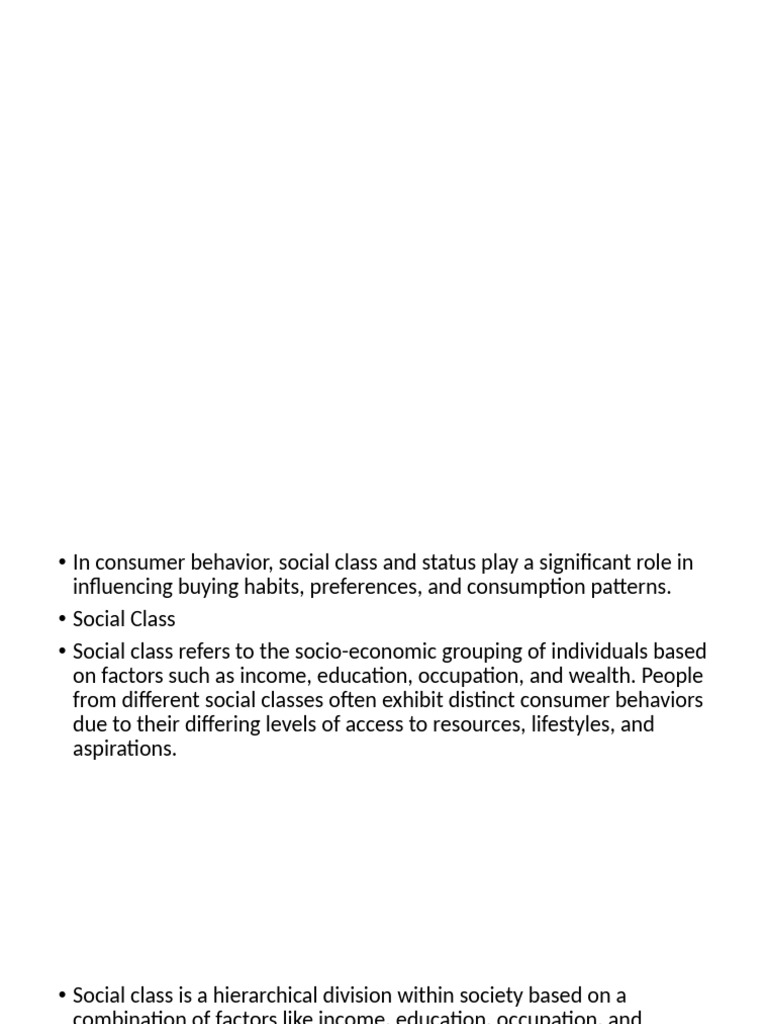 Social Class and Status in Consumer Behavior | PDF | Luxury Goods ...