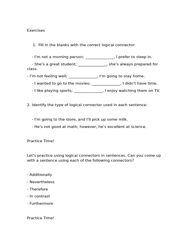 Activity Logical Conectors | PDF