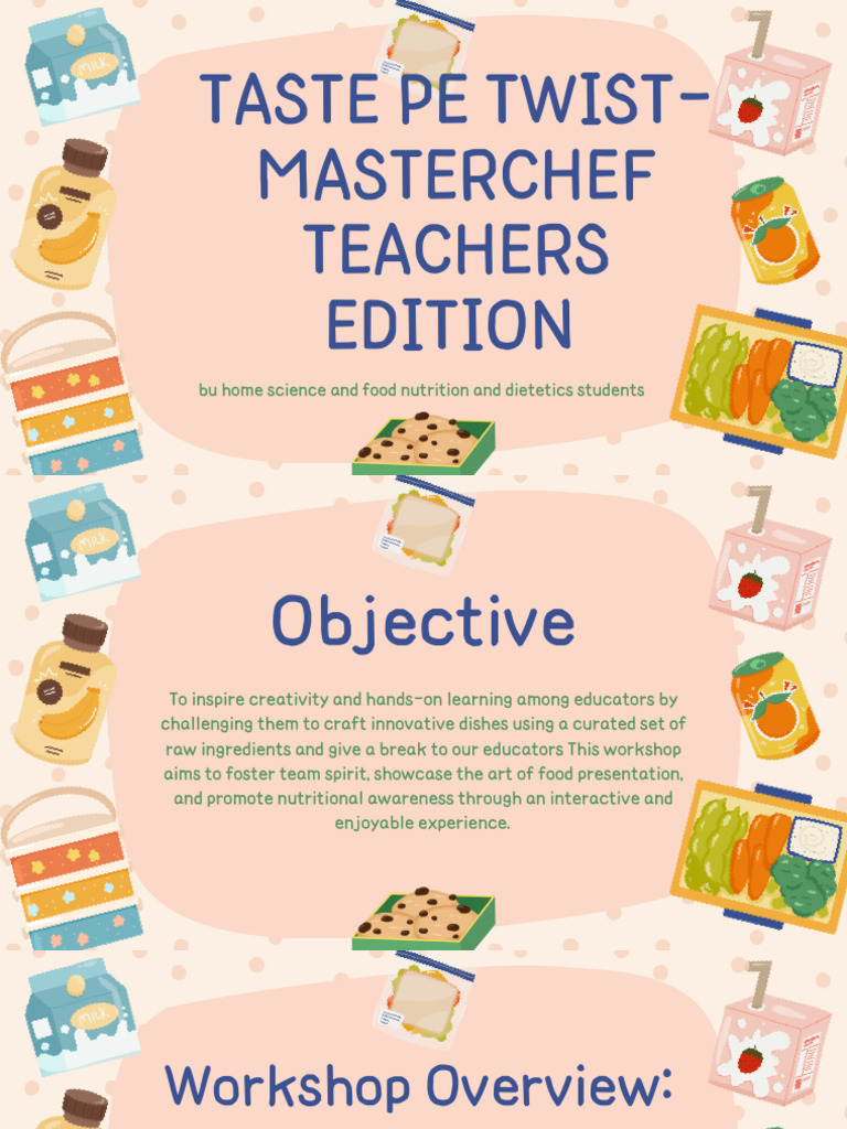 Colorful Pastel Cute Food Illustration Group Project Presentation ...