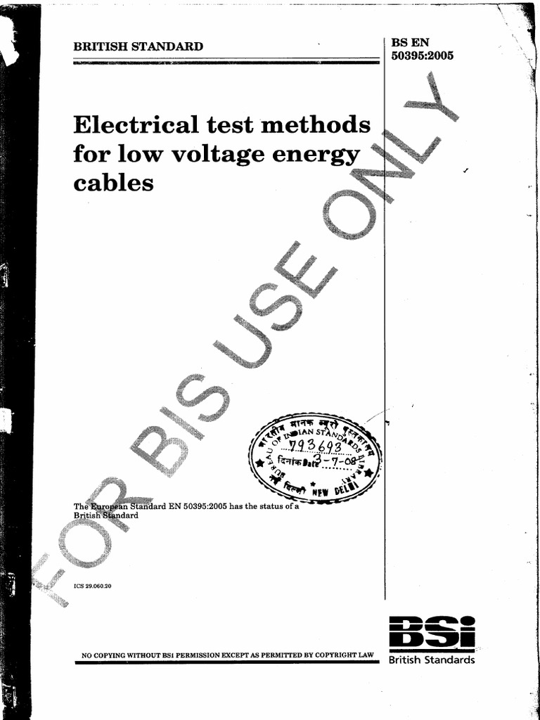 BS en - 50395 - 2005 | PDF