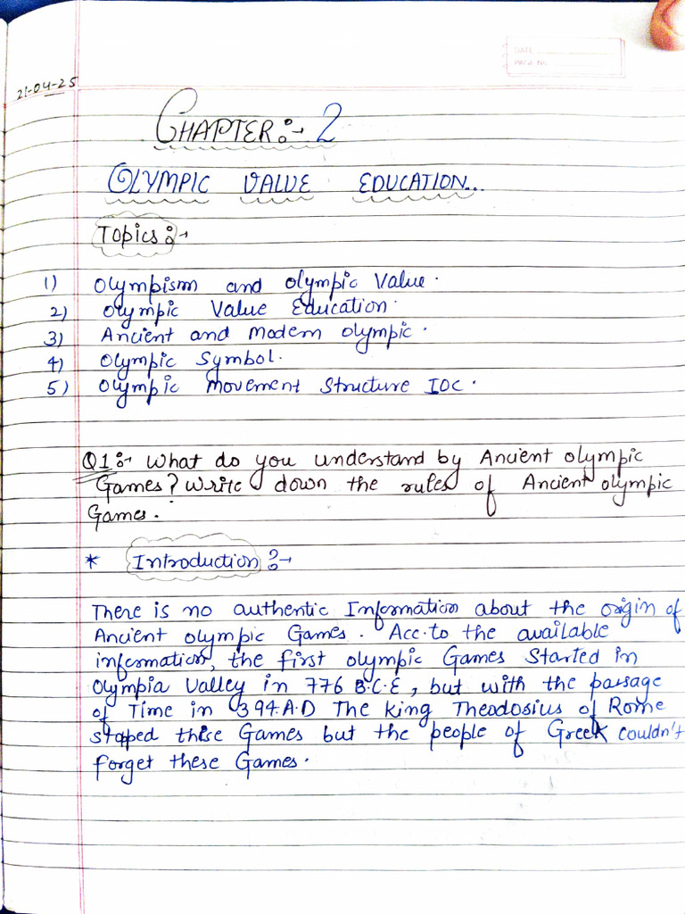 Olympic Value Education Overview | PDF