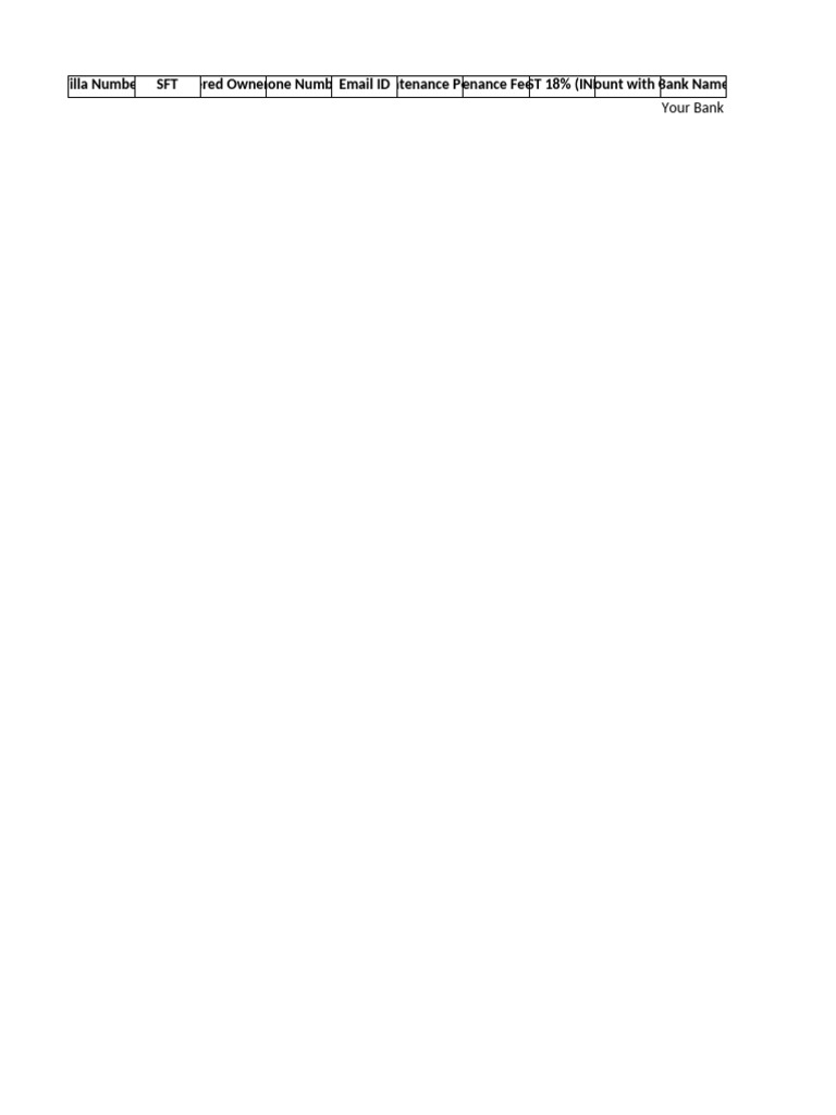 Maintenance Fee Demand Note Template | PDF