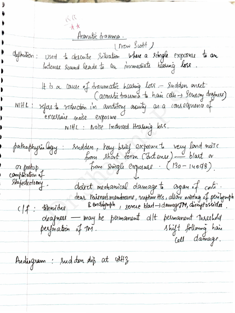 Acoustic Trauma | PDF