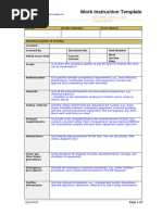 Safe Work Instructions Template | PDF | Occupational Safety And Health ...