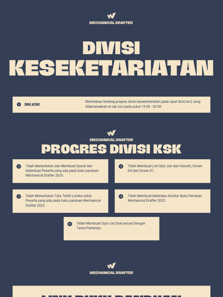 Divisi Kesekertariatan 2025 | PDF